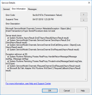 BizTalk WCF-SQL Error: Microsoft.ServiceModel.Channels.Common ...